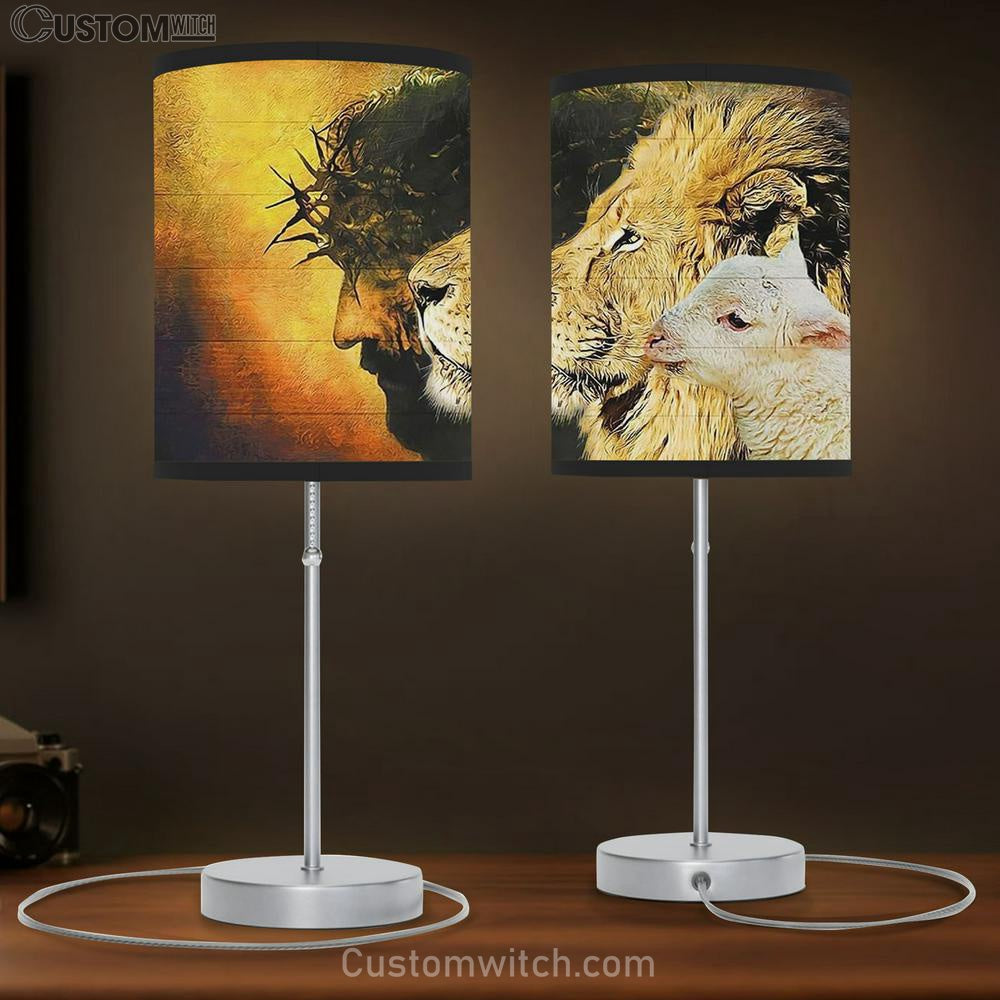 Jesus Christ Lion Of Judah Table Lamp Art - Lion Table Lamp Wall Decor ...
