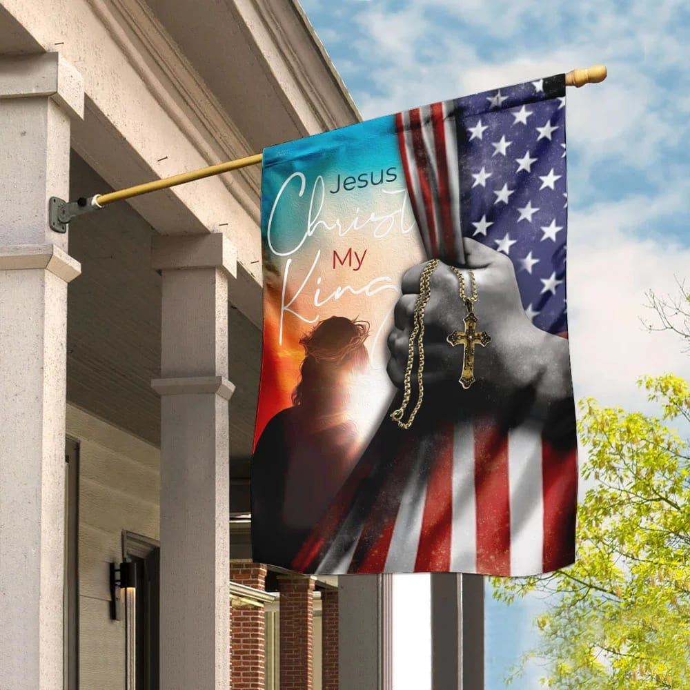 Jesus Christ My King Flag, Outdoor Christian House Flag, Christian Fla ...