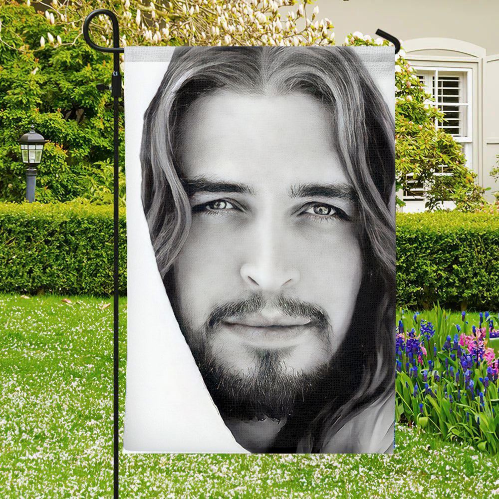 Jesus Christ Portrait Flag, Jesus Garden Flag For Outside, Welcome Fla ...