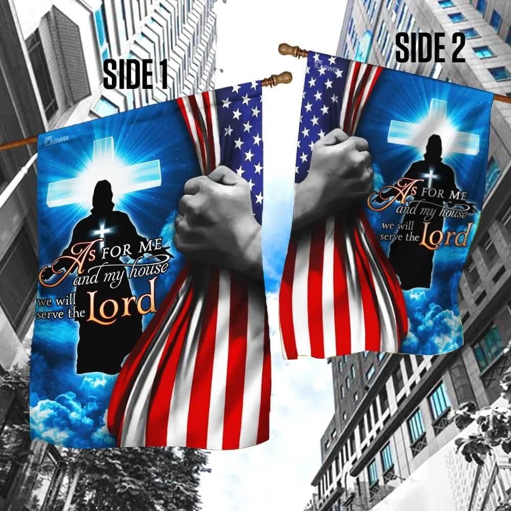 Jesus Christian We Will Serve The Lord House Flags, Christian Flag, Sc ...