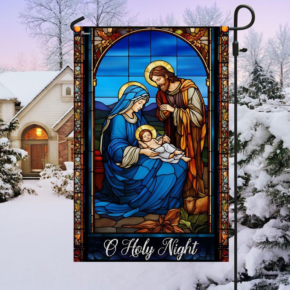 Jesus Christmas Flag Oh Holy Night Nativity Scene Flag, Christian Chri ...