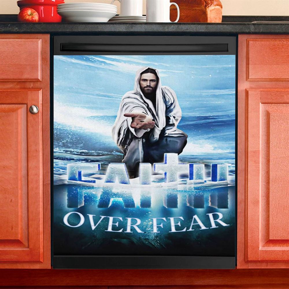 Jesus Hands Reaching Out Faith Over Fear Christian Dishwasher Cover, B ...