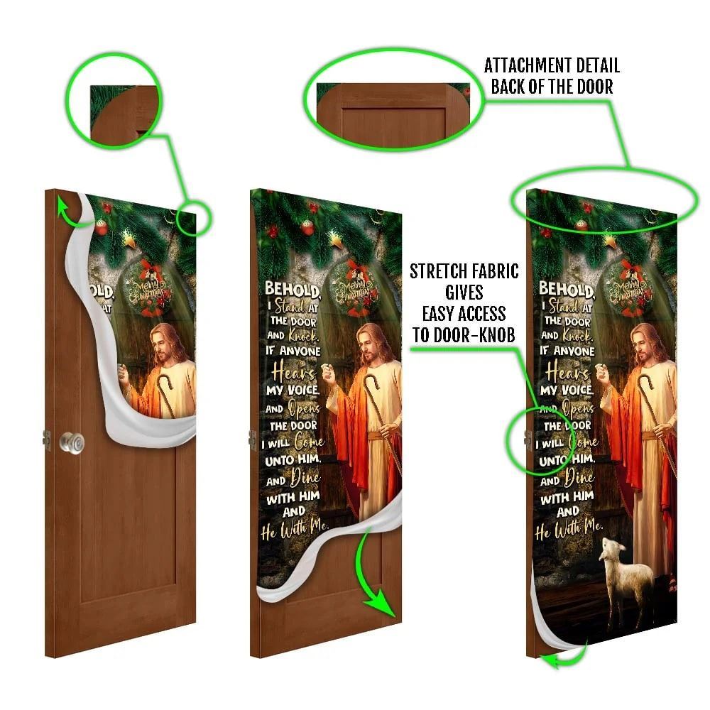 Jesus Is Knocking At The Door, Jesus Christ Door Cover, Christian Door ...