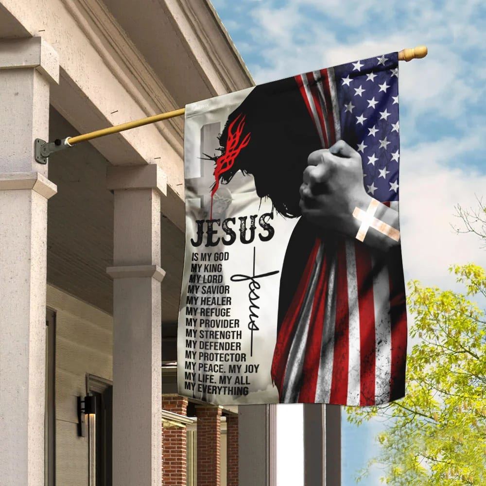 Jesus Is My Everything Christian House Flags, Christian Flag, Scriptur ...