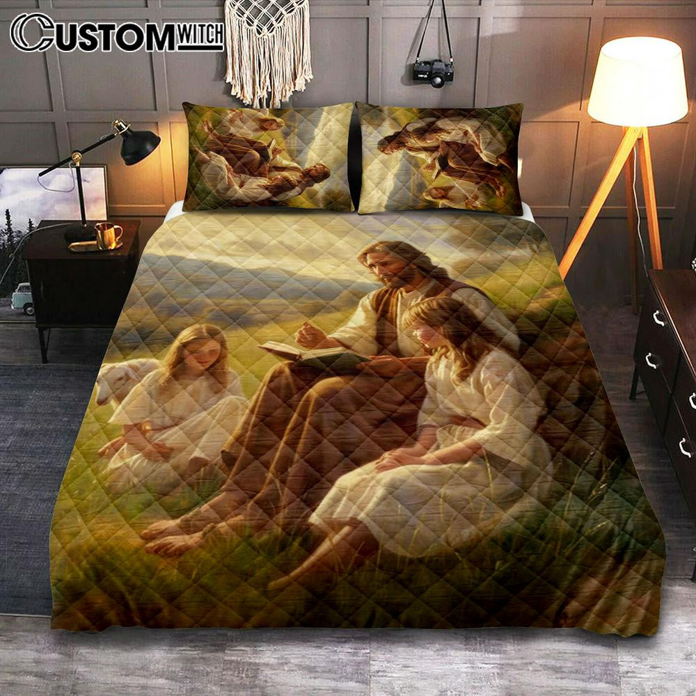 Jesus Is Teaching Children About Bible In The C1 Quilt Bedding Set Pri ...