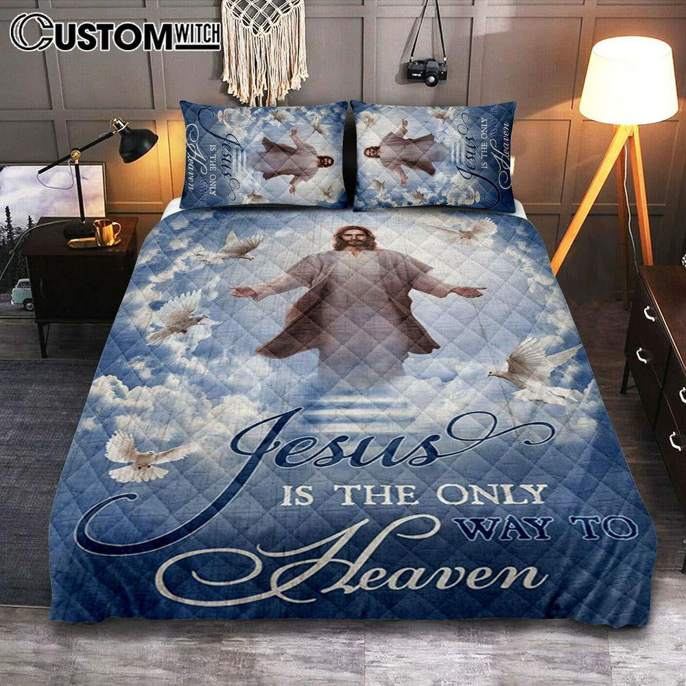 Jesus Is The Only Way To Heaven Quilt Bedding Set - The Hand Of Jesus ...