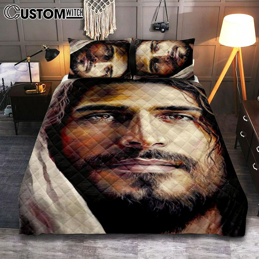 Jesus Portrait Quilt Bedding Set Prints - Jesus Quilt Bedding Set Art ...