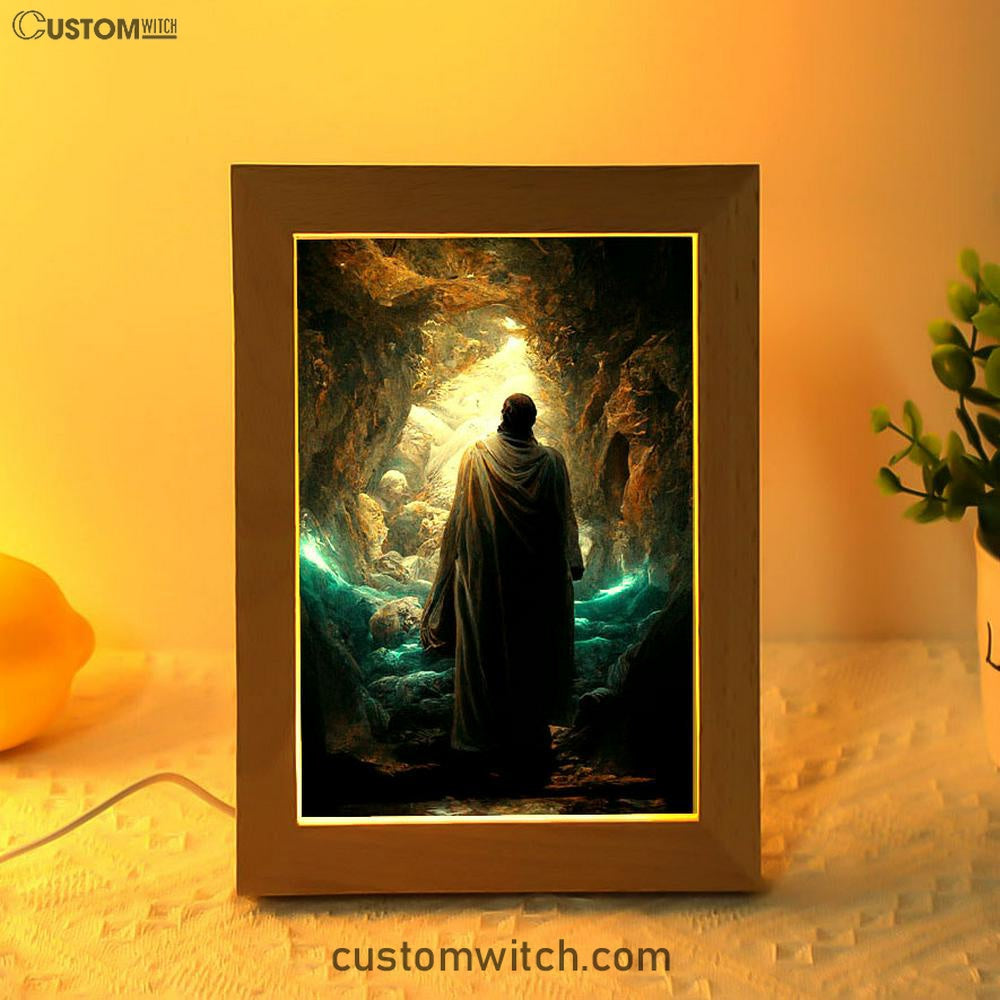 Jesus Rises From The Dead Frame Lamp Pictures - Christian Art - Jesus ...