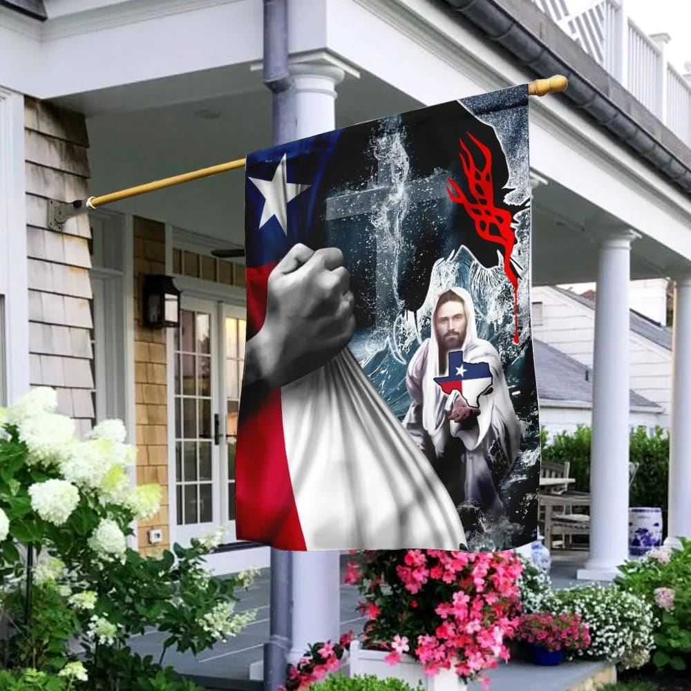Jesus Saves God Bless House Flag, Christian Flag, Christian Flag, Scri ...