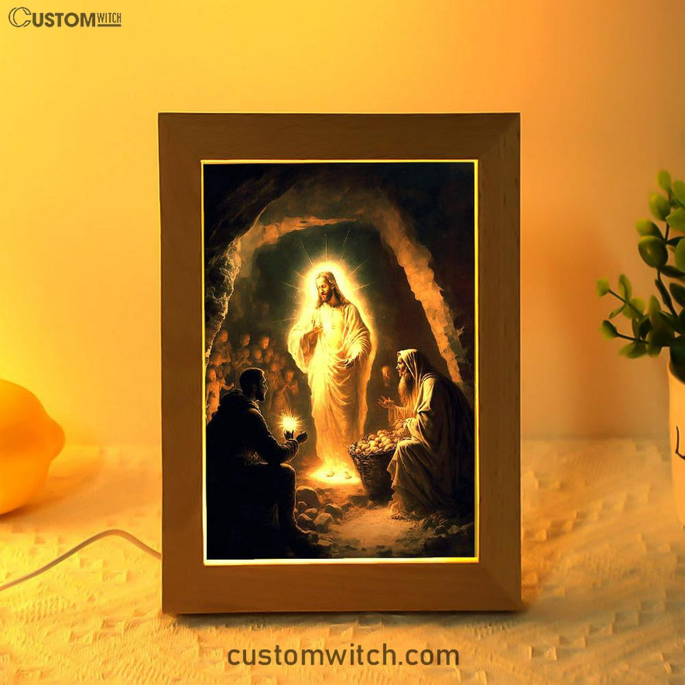 Jesus Spiritual Frame Lamp Prints - Religious Frame Lamp Art - Christi – Customwitch