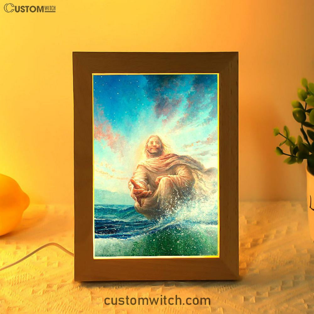 Jesus Stretched Out His Hand Frame Lamp - God Of Wonders Frame Lamp Pi – Customwitch