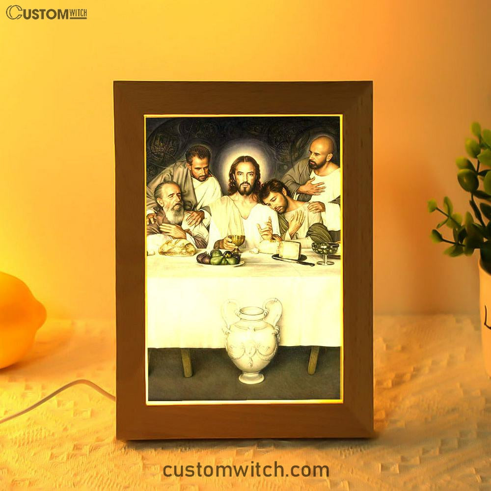 Jesus The Last Supper Frame Lamp Pictures - Jesus Art Prints - Jesus A ...