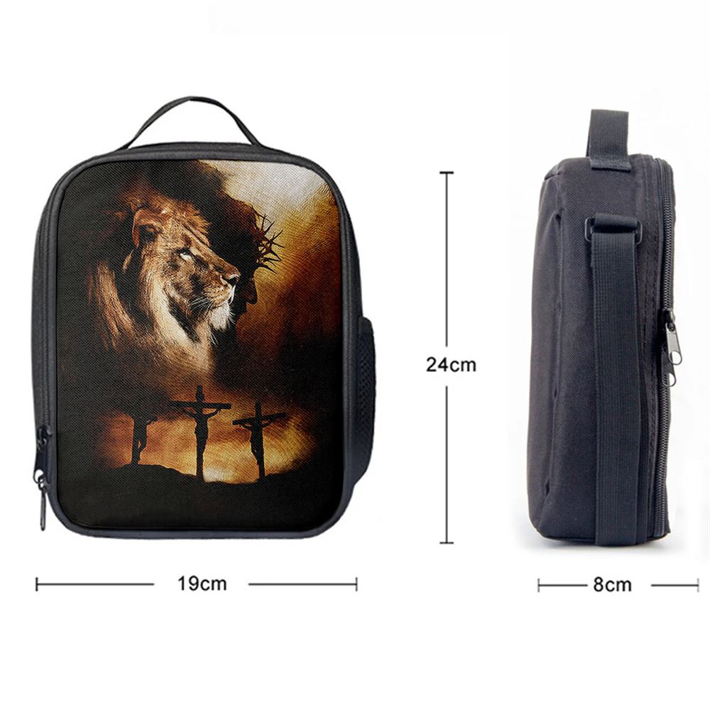 Jesus The Lion Of Judah Lunch Bag - Jesus On The Cross Lunch Bag, Chri ...