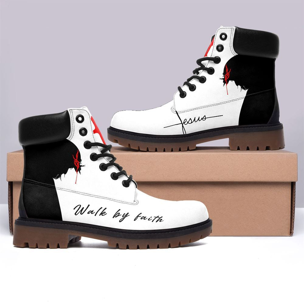 Jesus Walk By Faith Boots, Christian Lifestyle Boots, Bible Verse Boot ...