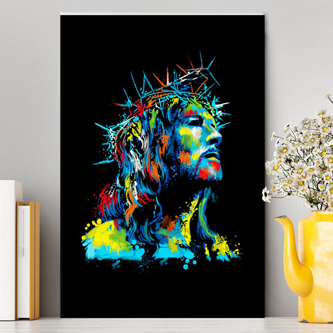 Jesus Wearing Crown Of Thorns Canvas Prints - Jesus Christ Canvas Art – Customwitch