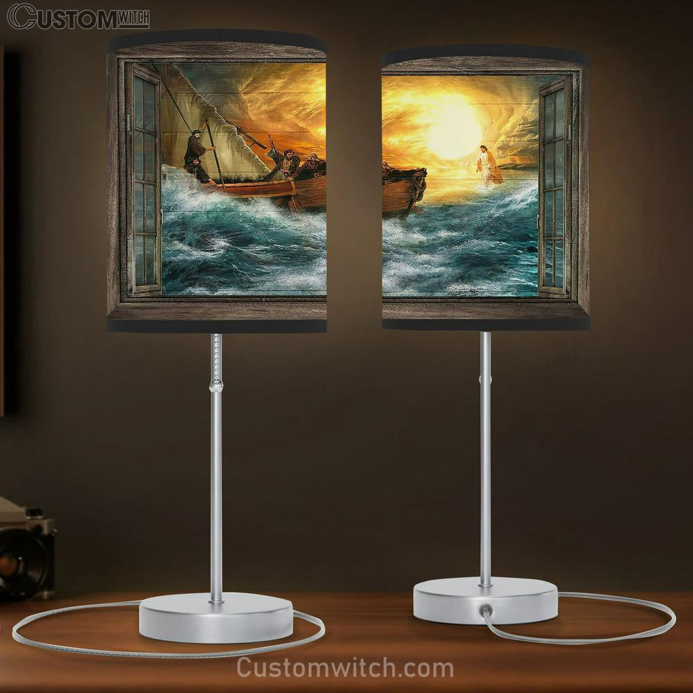 Jesus guides us through storm Table Lamp Gift - Bible Verse Table Lamp ...