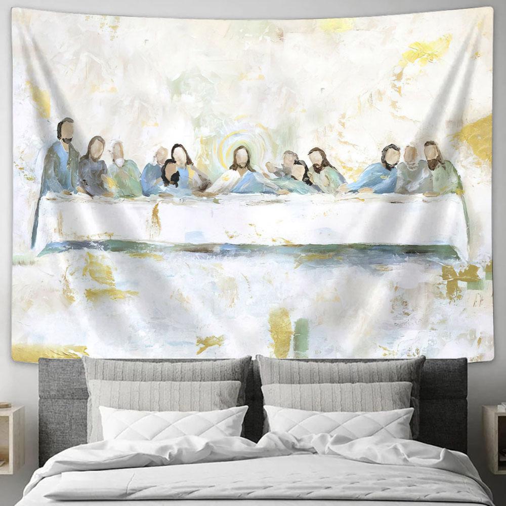 Last Supper Tapestry Wall Art 1 - Jesus Tapestry - Christian Wall Art ...