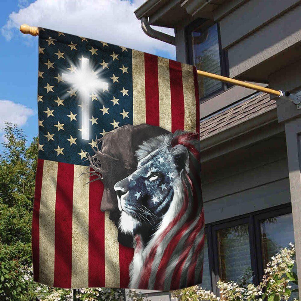 Lion of Judah Jesus Christ Flag, Religious House Flags, Christian Flag ...