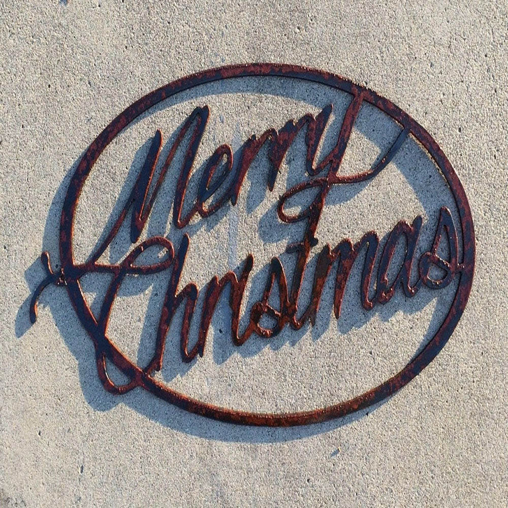 Merry Christmas Metal Sign, Cut Metal Sign, Wall Metal Sign, Christmas ...