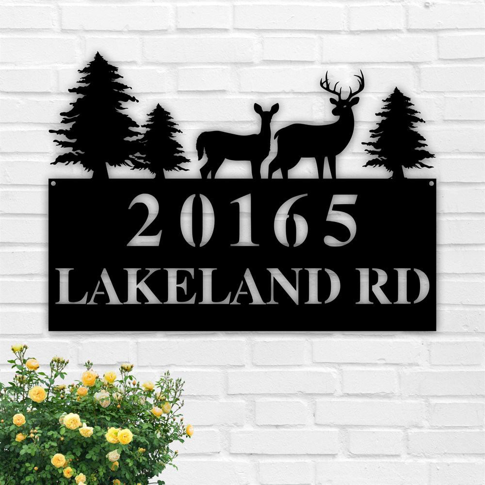 Metal Address Sign, Bird House Numbers Branch Address Sign Metal House ...