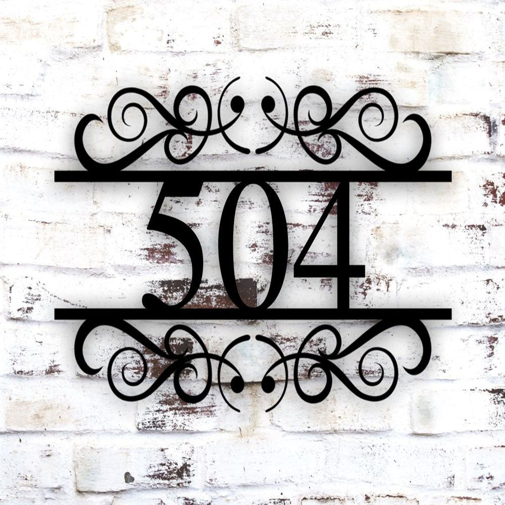 Metal Address Sign, House Numbers Metal Address Sign Metal House Numbe ...