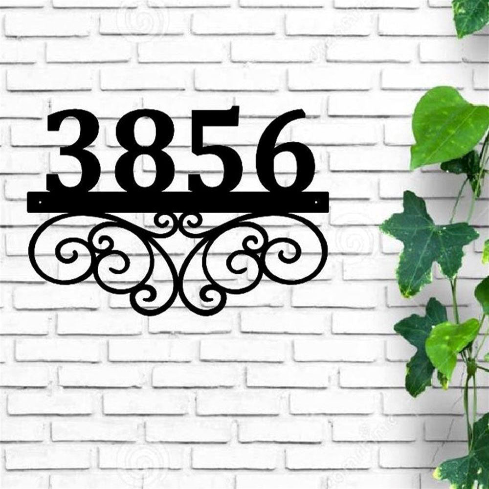 Metal Address Sign, Metal Address Sign Scroll Address Sign Metal Lette ...