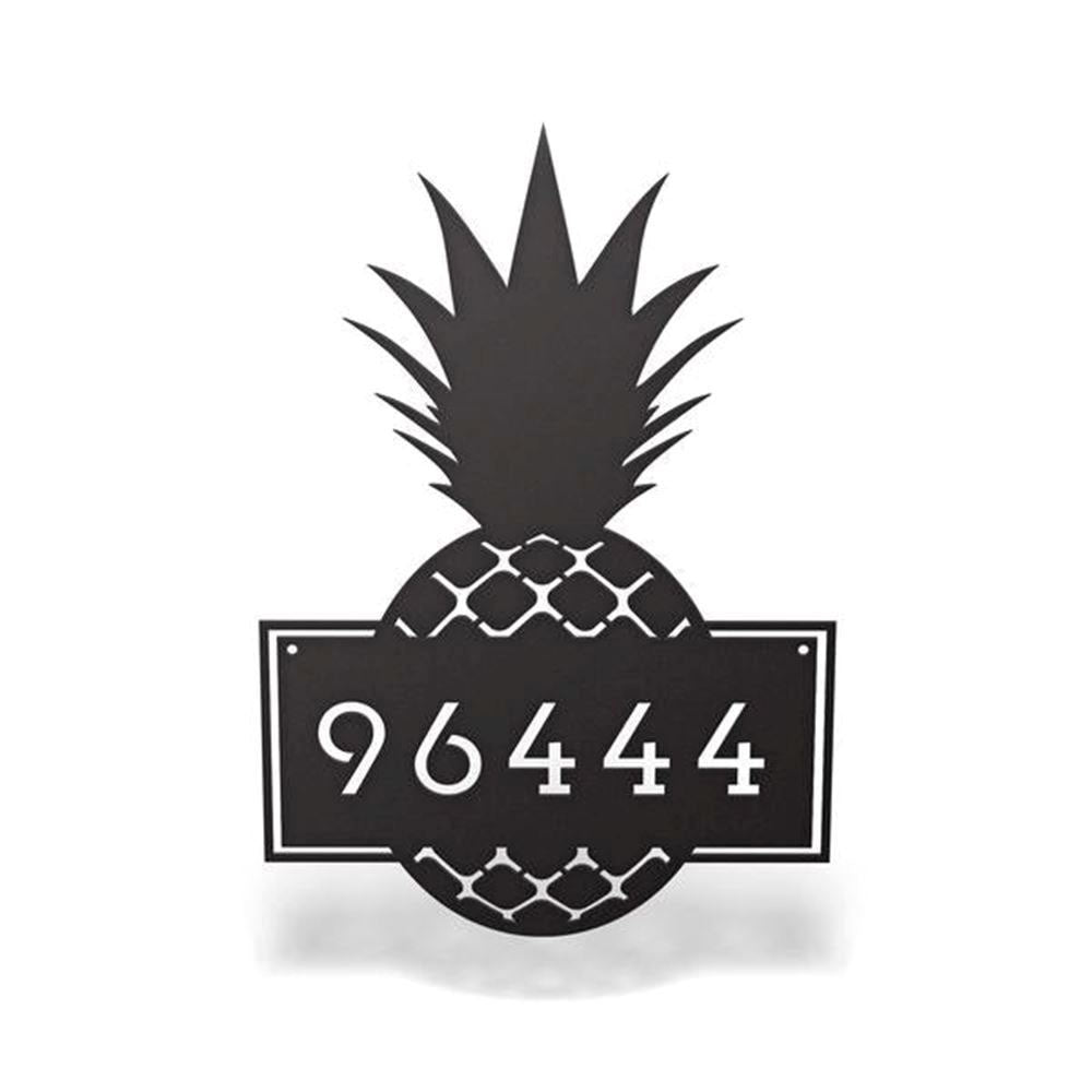 Metal Address Sign, Metal Pineapple Address Sign Cut Metal Sign Metal ...