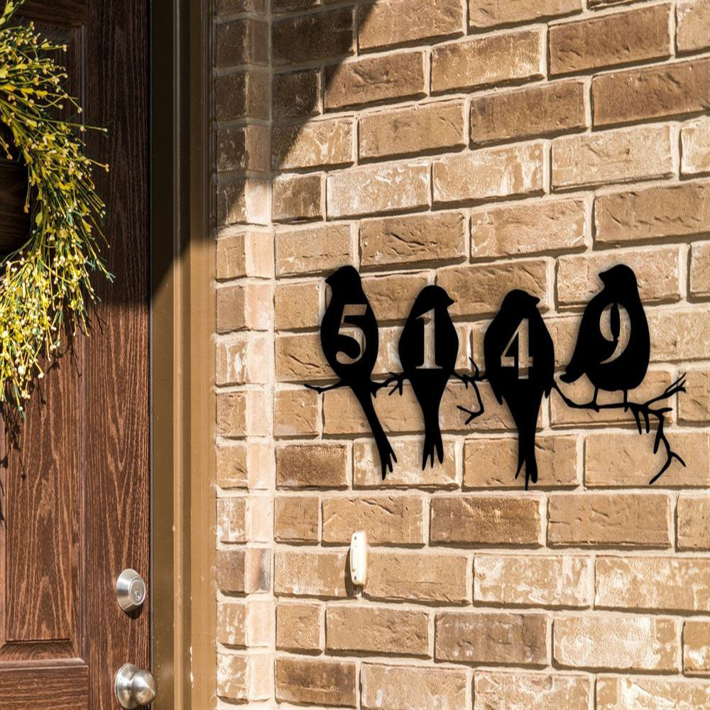 Metal Address Sign, Palm Tree Metal House Number Custom Metal Sign Hou ...