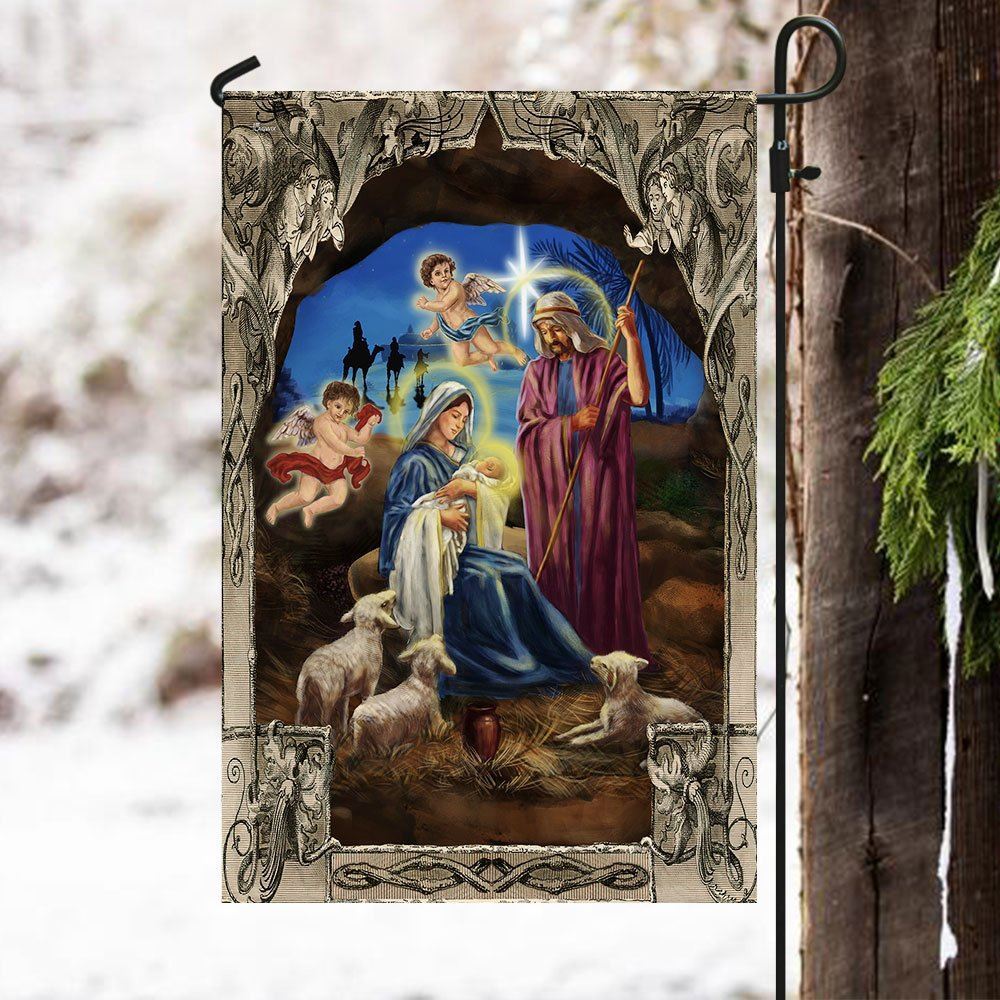 Nativity Scene Christmas Flag, Christian Christmas House Flag, Christm ...