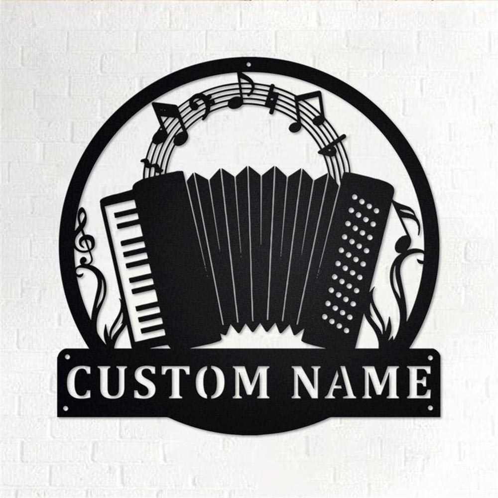Personalized Metal Monogram Sign, Accordion Metal Wall Art, Accordion ...