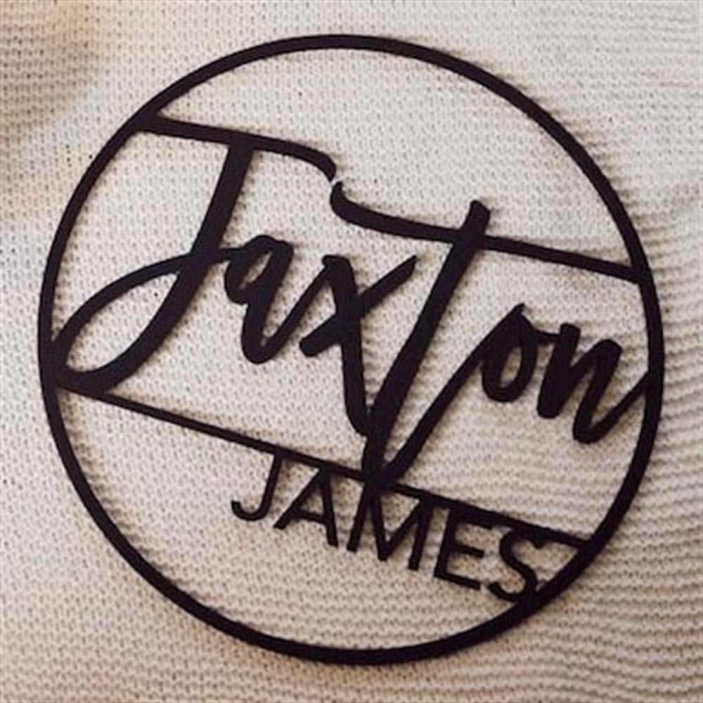 Personalized Metal Monogram Sign, Round baby Name Sign, Baby Name Sign ...