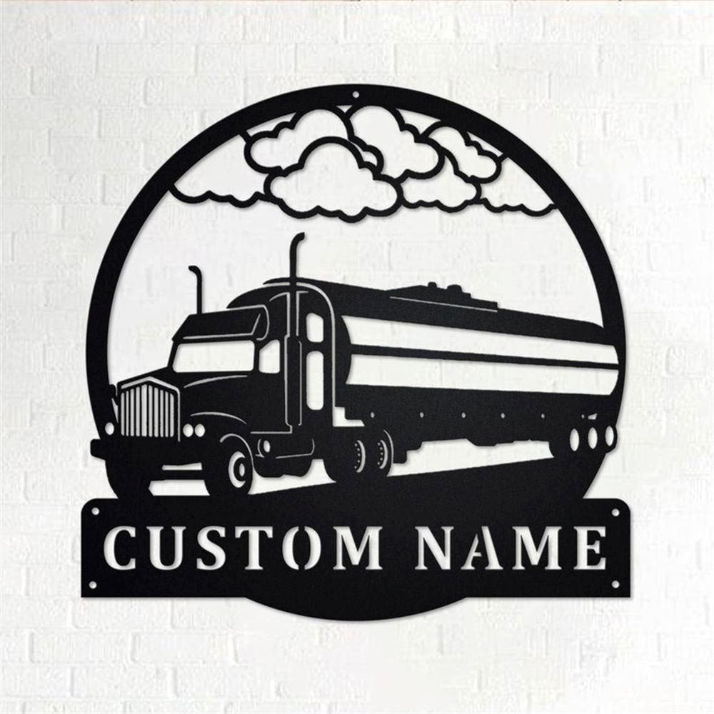 Personalized Metal Monogram Sign, Tow Truck Metal Wall Art, Truck Driv ...