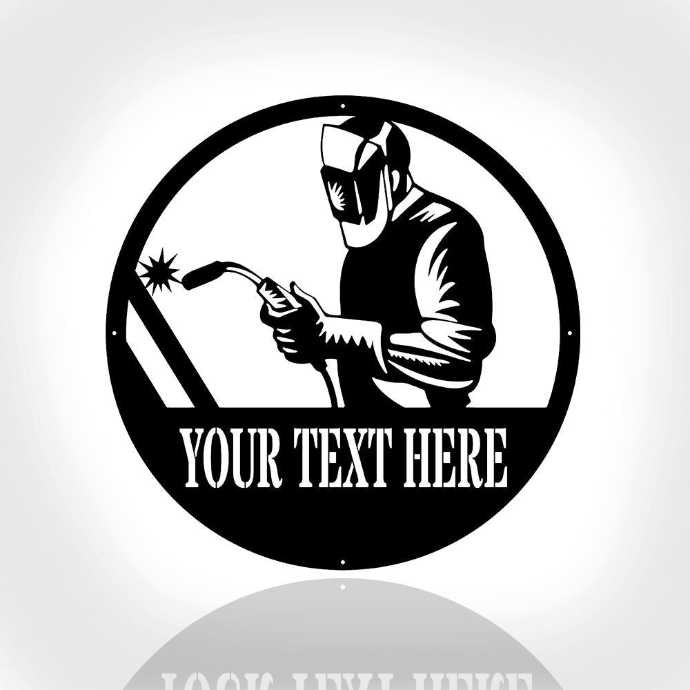 Personalized Metal Monogram Sign, Welding Customized Metal Signs, Meta ...