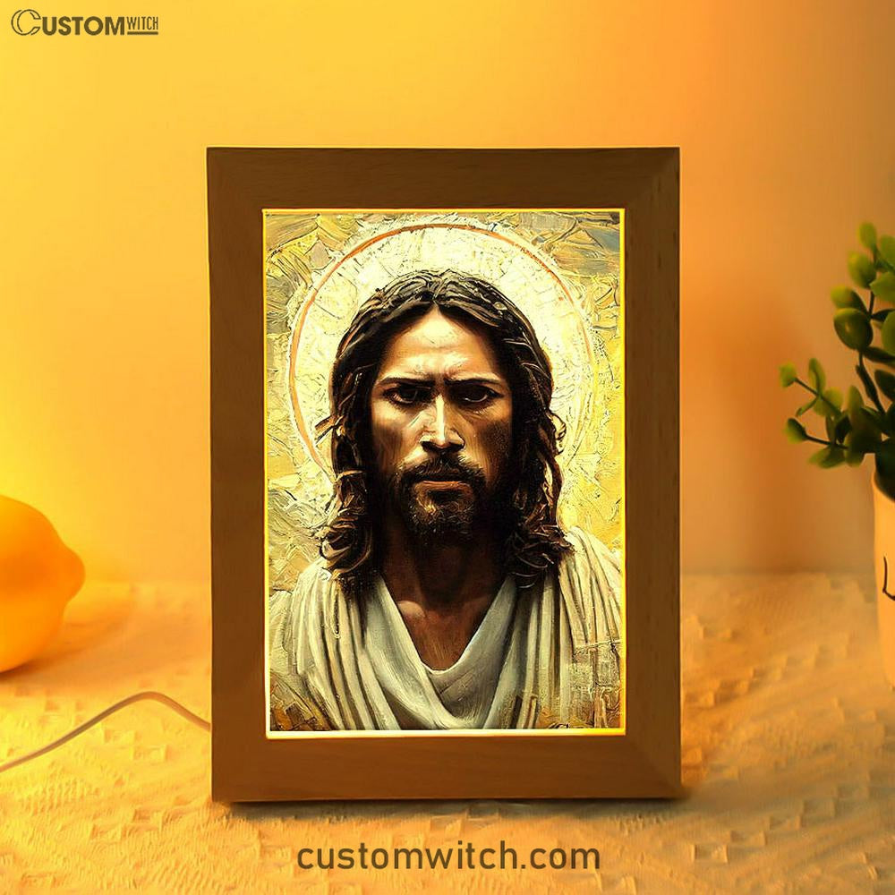 Portrait Of Jesus Christ Frame Lamp Pictures - Jesus Art Prints - Jesu ...