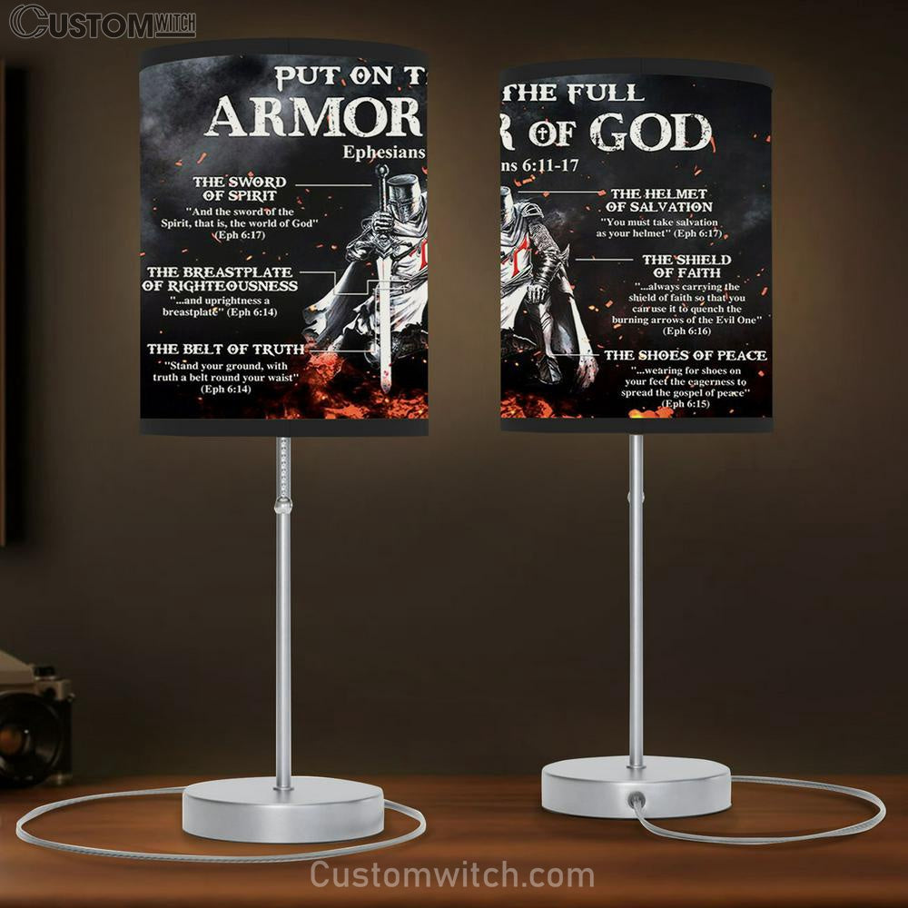 Put On The Armor Of God Table Lamp Art - Christian Lamp Gift - Religio ...