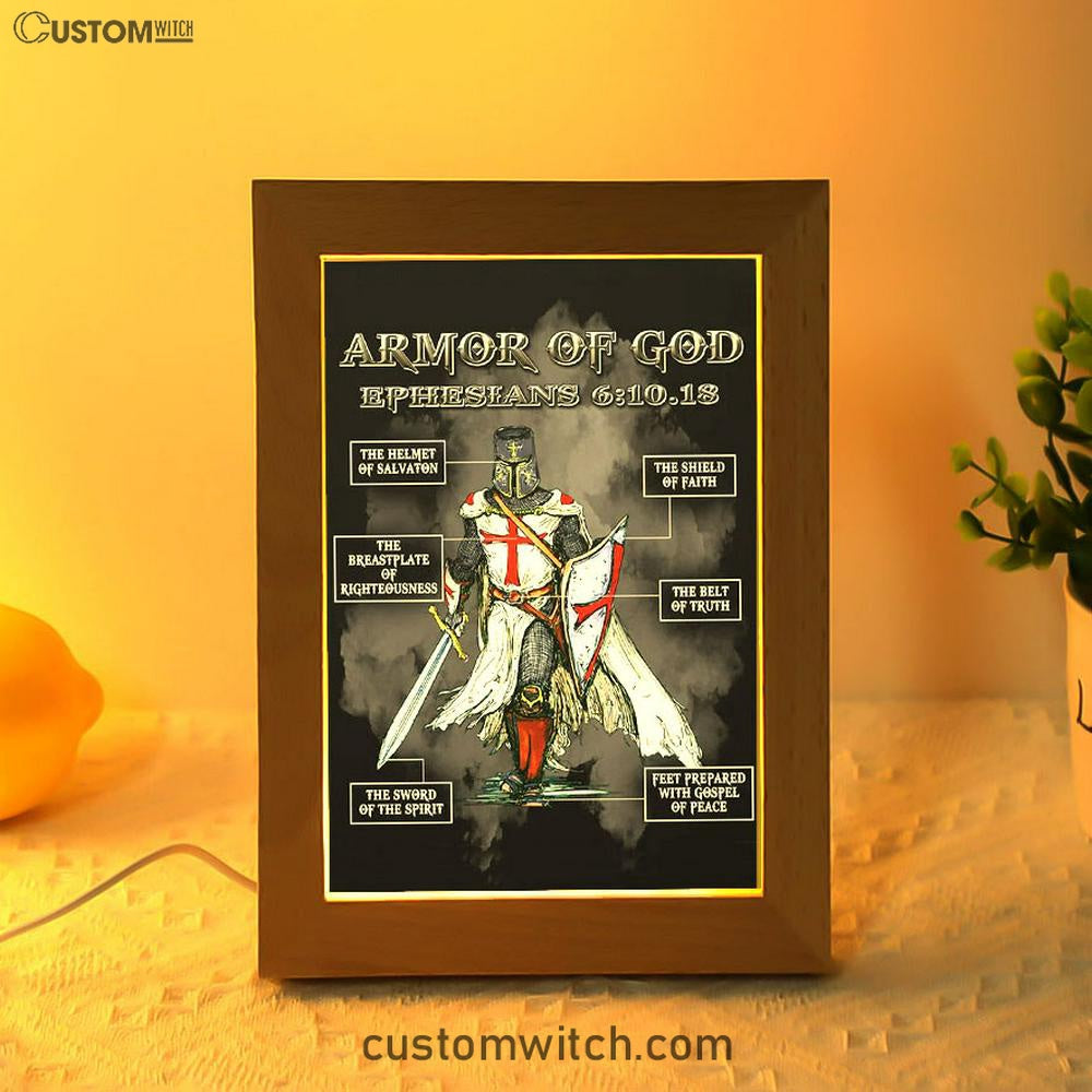 Put On The Full Armor Of God Warrior Of Christ Frame Lamp Art - Christ ...