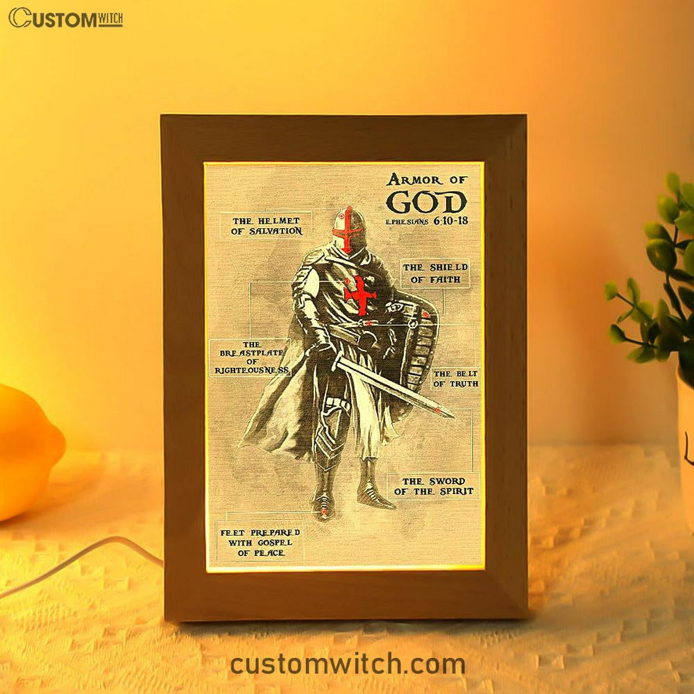 The Armor of God Frame Lamp Art - Ephesians 610 18 NIV - Christian Fra ...