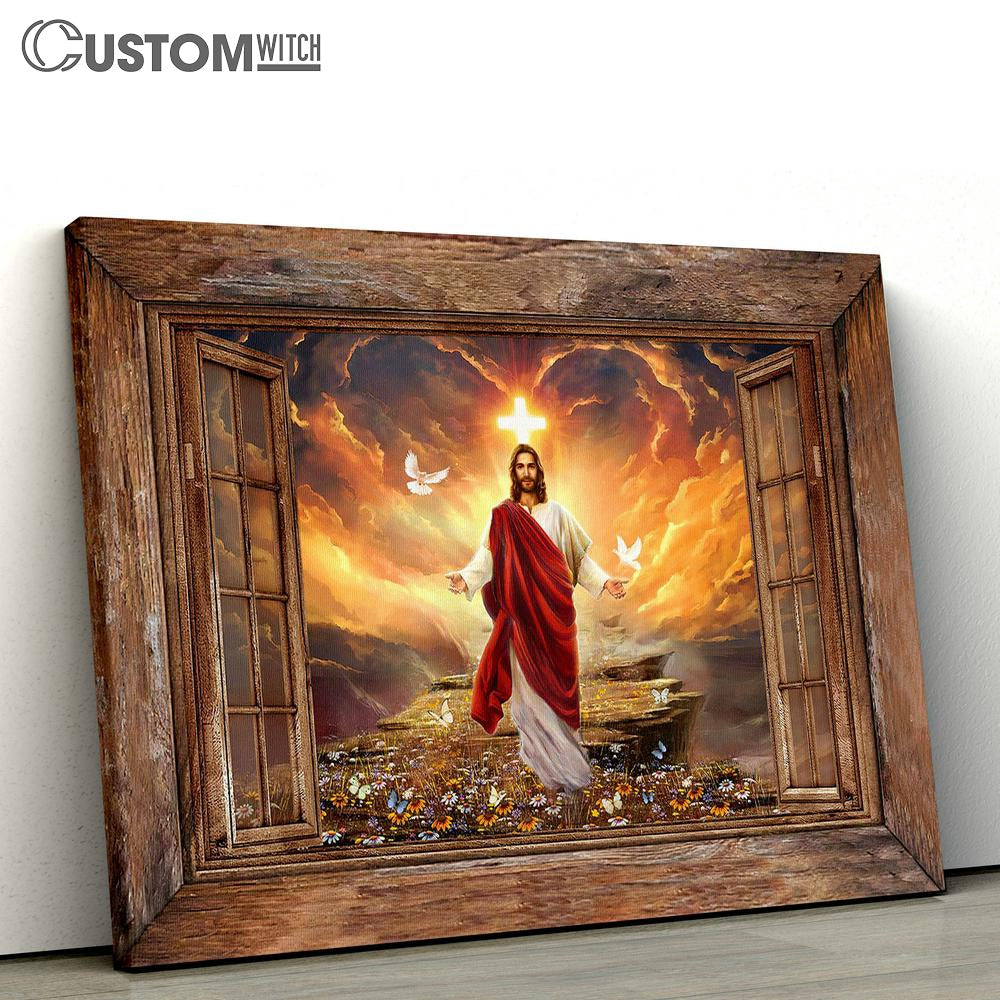 The Arms Of Jesus Path To Heaven Canvas Art - Bible Verse Wall Art - W ...