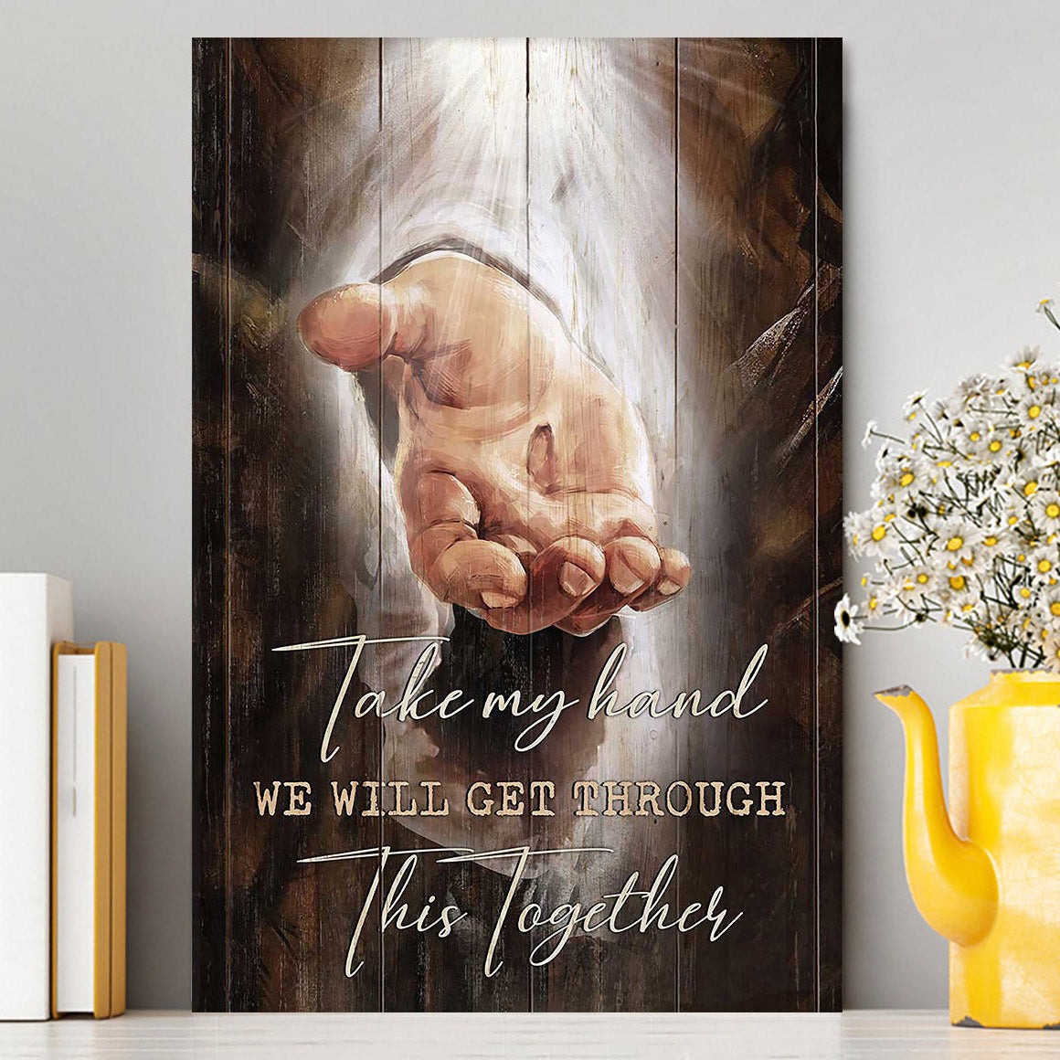 The Hand Of God Canvas - Jesus Take My Hand Canvas Art - Christian Art ...