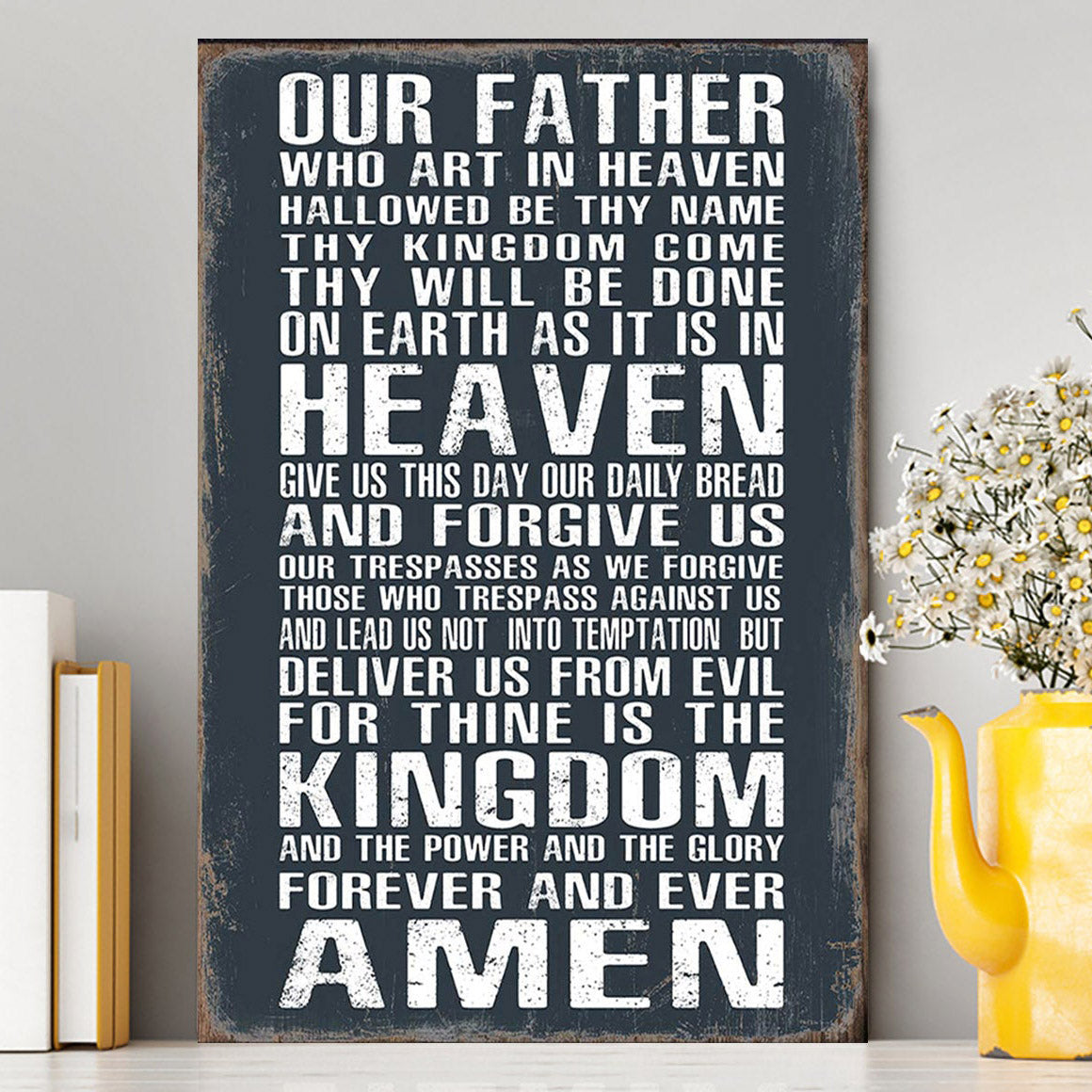 The Lords Prayer Wall Art - Our Father Who Art In Heaven - Christian C ...