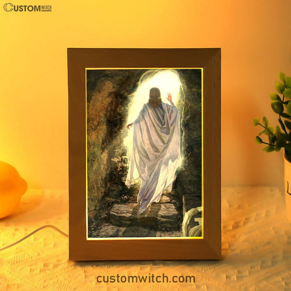 The Resurrection Of Jesus Frame Lamp Pictures - Christian Art - Jesus – Customwitch