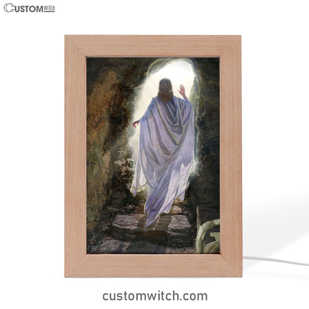 The Resurrection Of Jesus Frame Lamp Pictures - Christian Art - Jesus – Customwitch