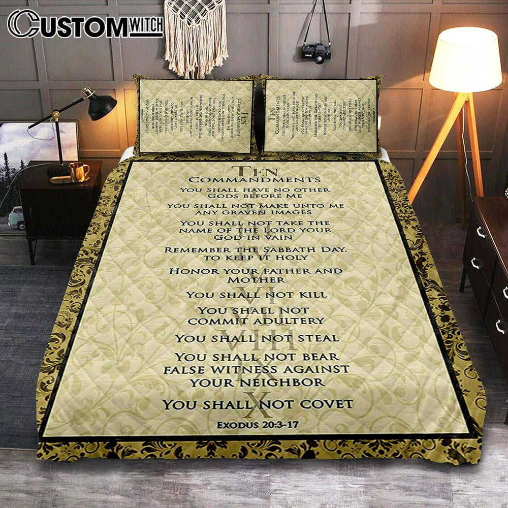 The Ten Commandments Quilt Bedding Set Bedroom - Girls Cover Twin Bedd ...